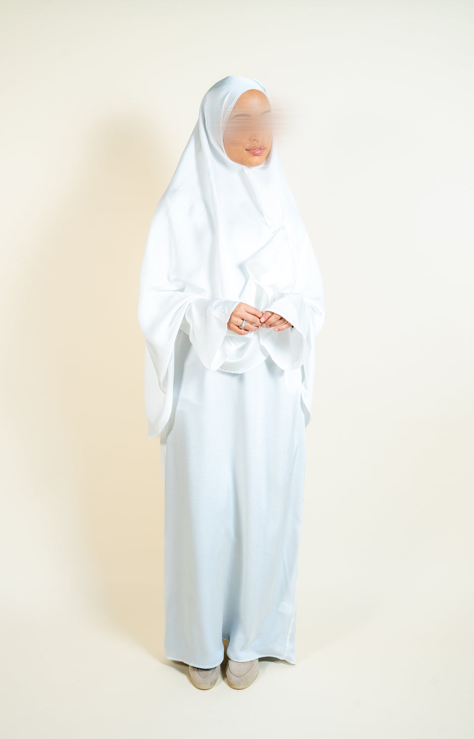 Soft Pearl Abaya & Khimar